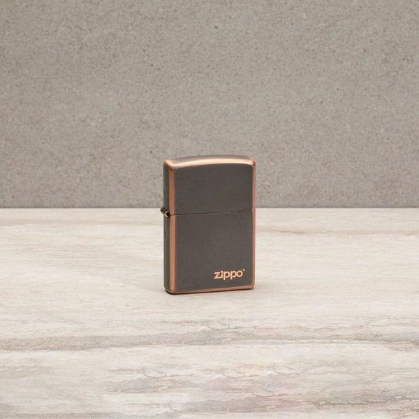 Clássico Bronze Rústico Logotipo Zippo Isqueiro à Prova de Vento ...